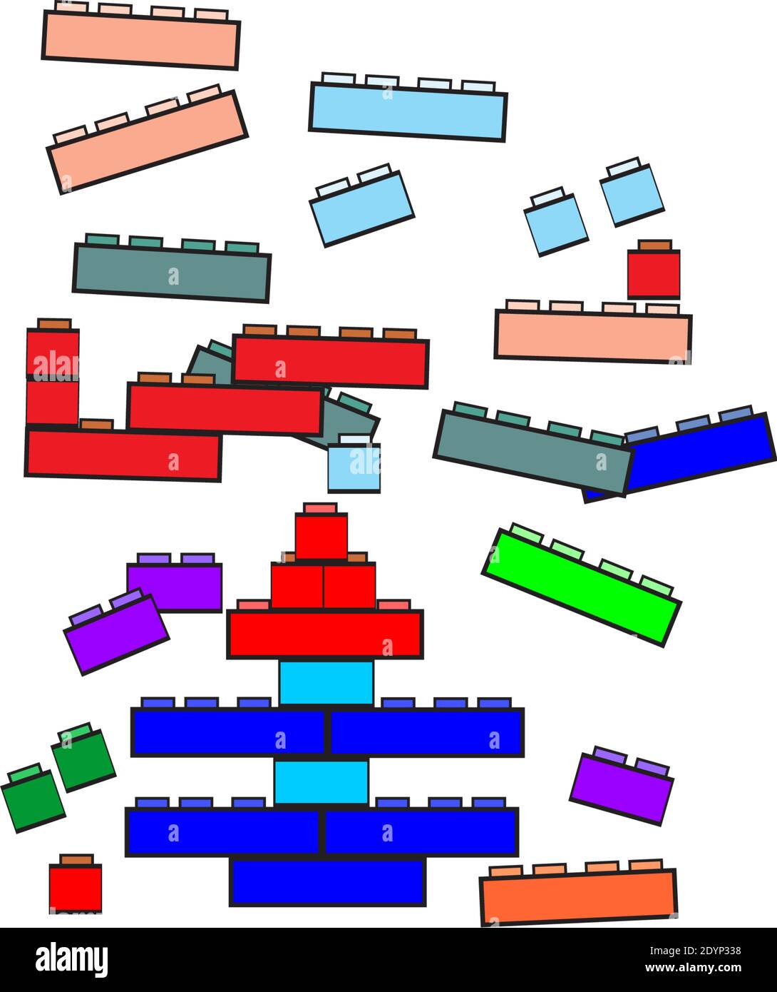 Lego brick bricks Immagini Vettoriali Stock - Alamy