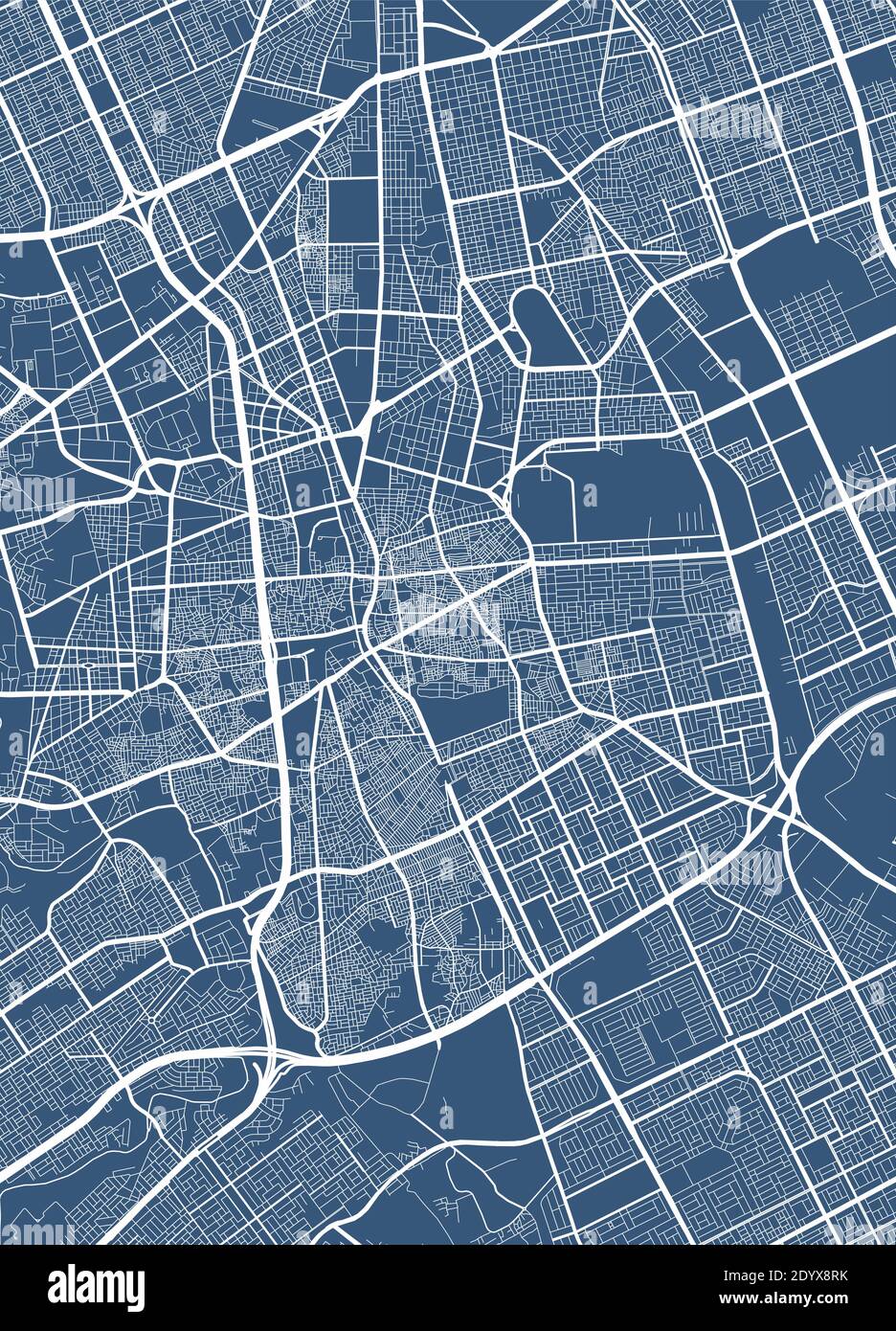 Mappa dettagliata dell'area amministrativa della città di Riyadh ...