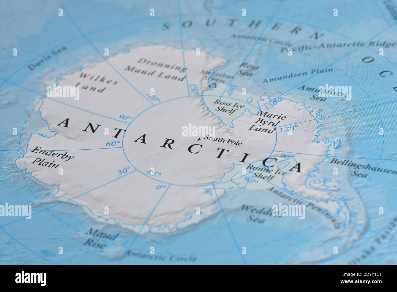 Mappa di Antartide Foto stock - Alamy