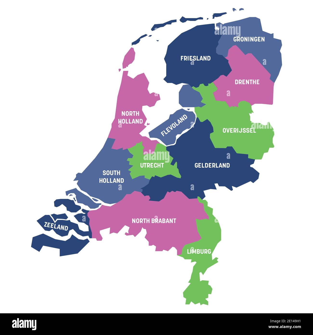 Olanda cartina colorata Immagini senza sfondo e Foto Stock ritagliate ...