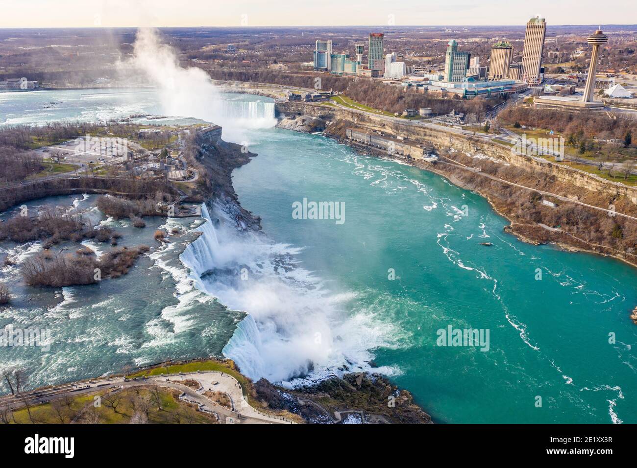Vista aerea delle cascate del niagara americane immagini e fotografie ...