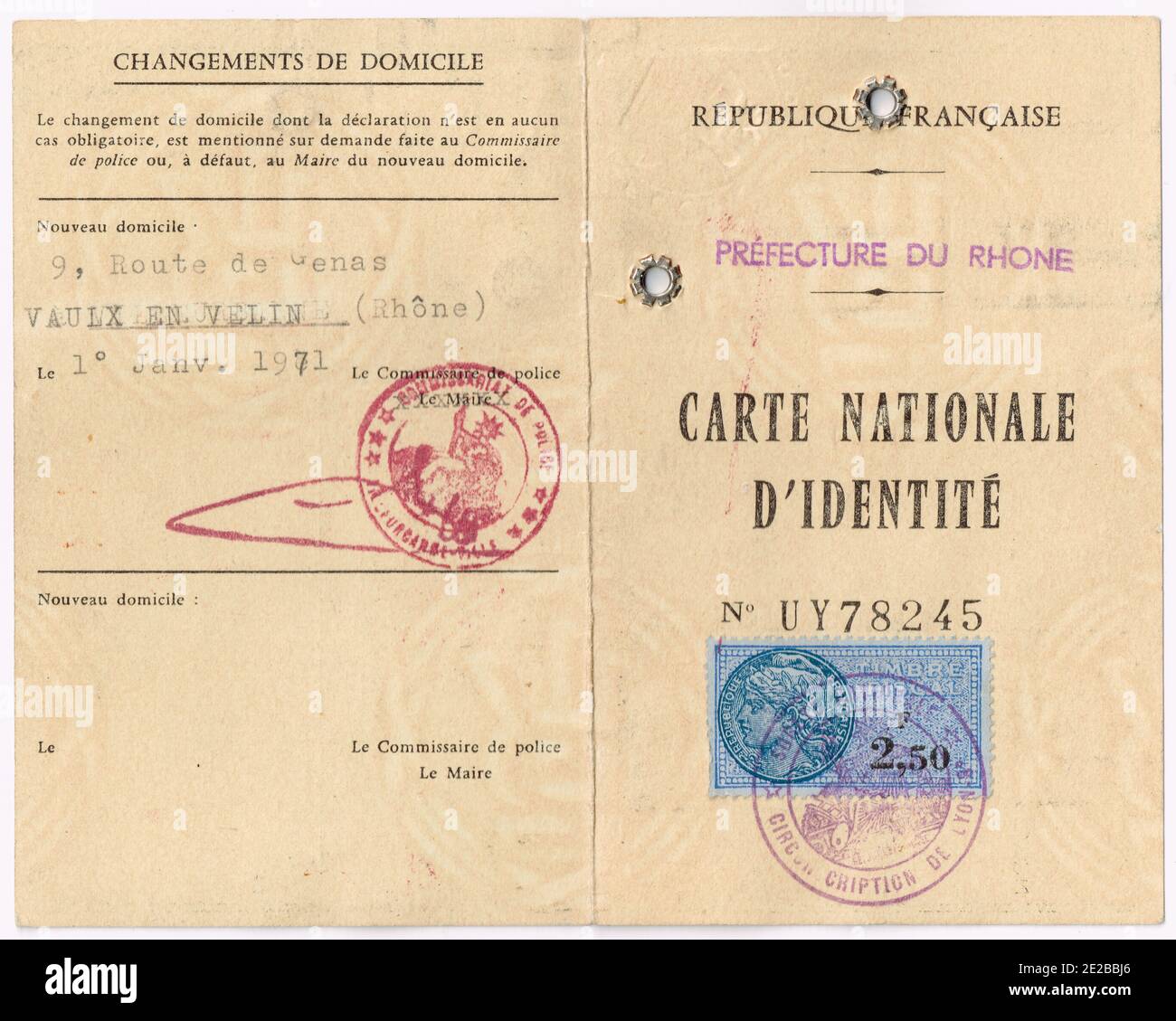 Identity card france immagini e fotografie stock ad alta risoluzione ...