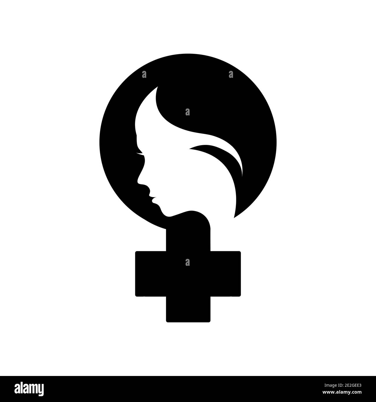 Icona femminista. Simbolo del movimento femminista. Simbolo femmina con ...