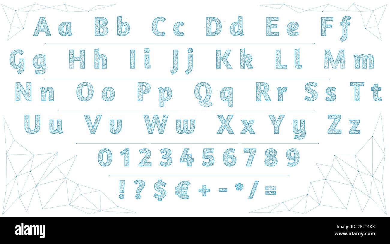 Polygonal font abc alphabet immagini e fotografie stock ad alta ...