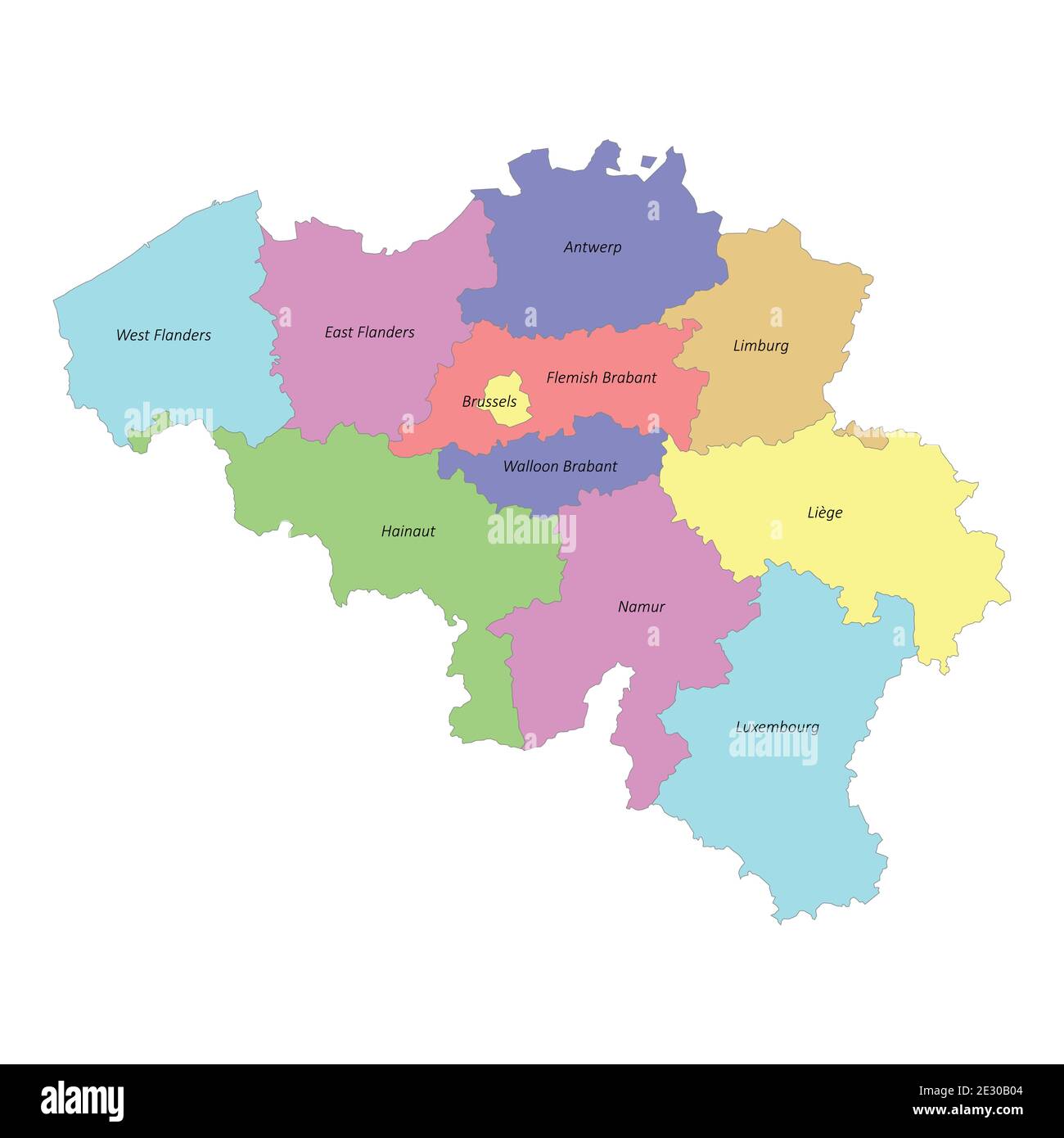 Mappa di namur Immagini Vettoriali Stock - Alamy