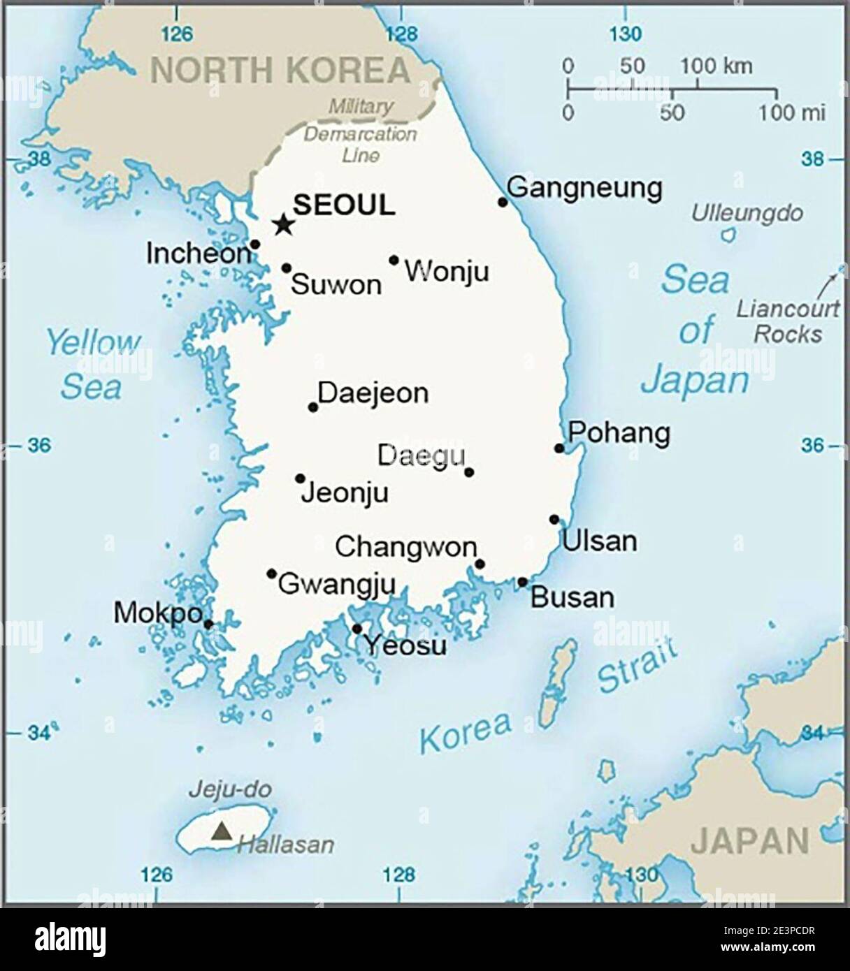 Mappa di sud corea immagini e fotografie stock ad alta risoluzione - Alamy