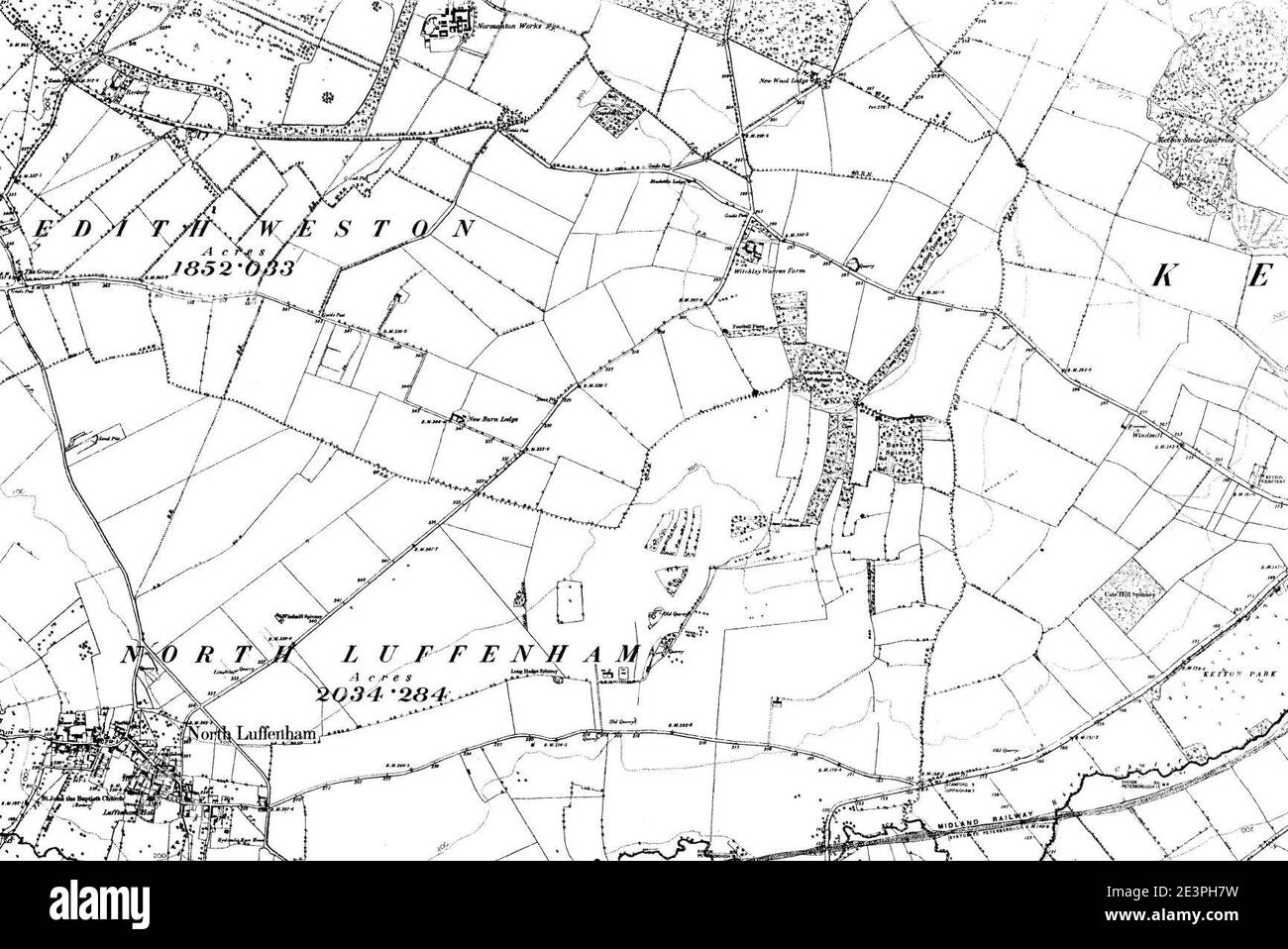 Mappa del rutland Foto e Immagini Stock in Bianco e Nero - Alamy