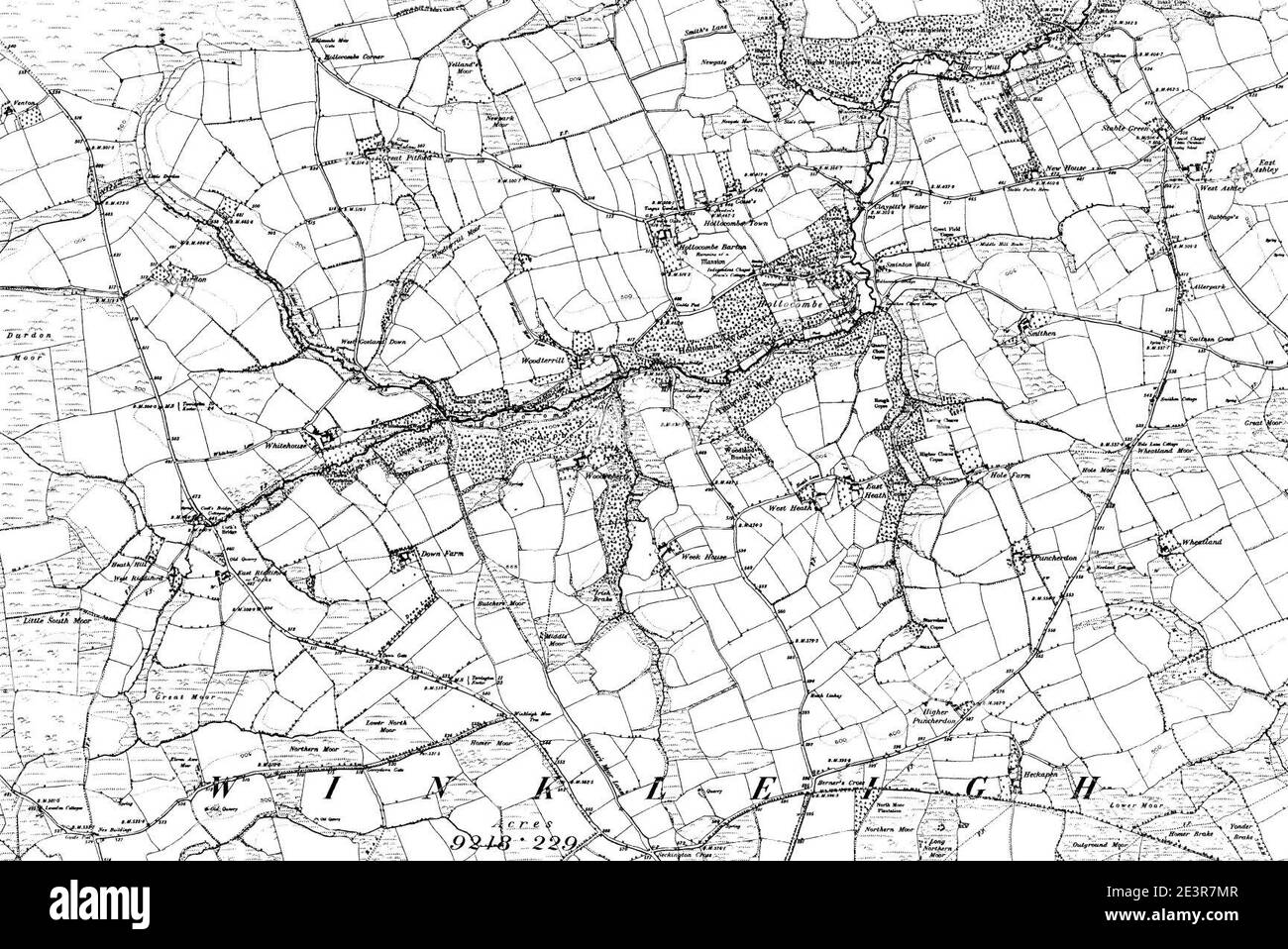 Mappa di Devon OS Map name 042-SW, Ordnance Survey, 1862-1898 Foto ...