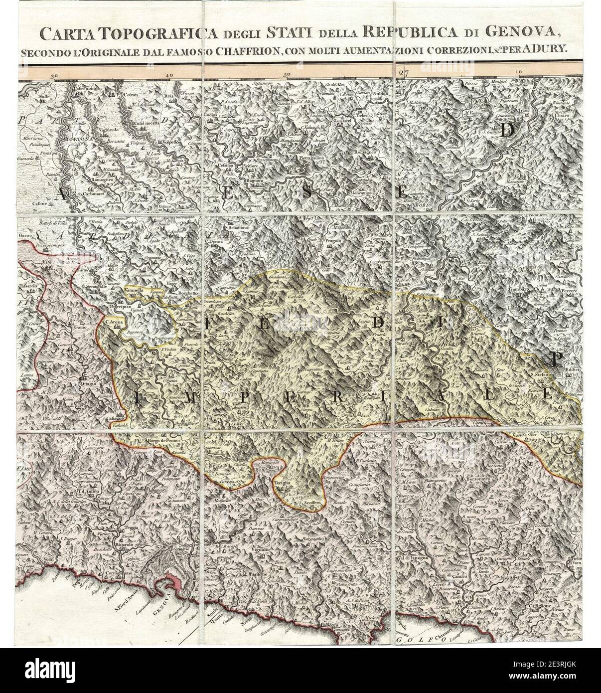 Mappa italia monferrato CG 46 UNA MAPPA TOPOGRAFICA DEL REPUBLICK di ...