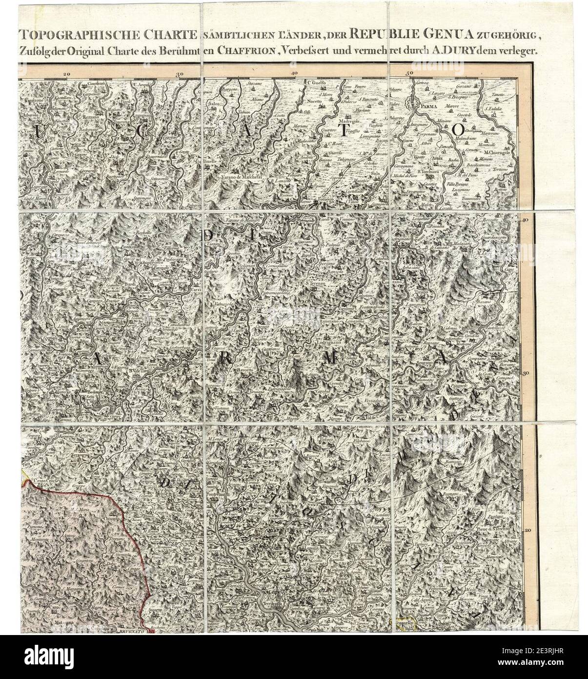 Mappa italia monferrato CG 47 UNA MAPPA TOPOGRAFICA DEL REPUBLICK di ...