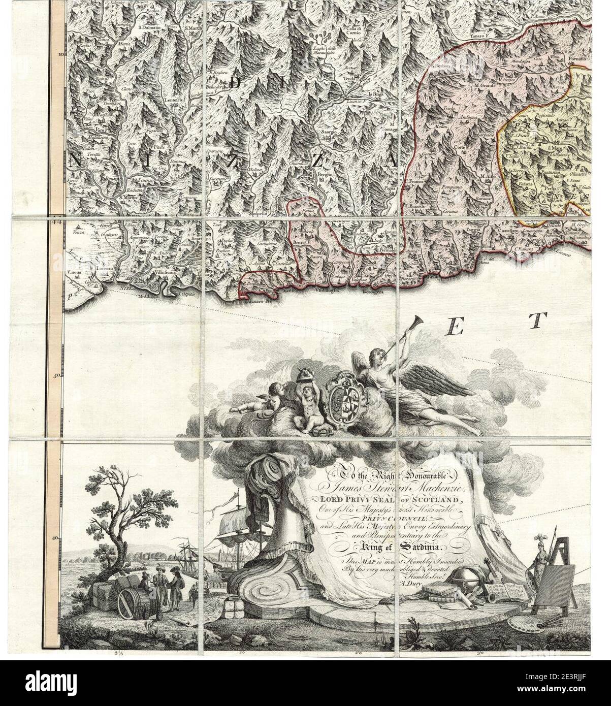 Mappa italia monferrato CG 48 UNA MAPPA TOPOGRAFICA DEL REPUBLICK di ...