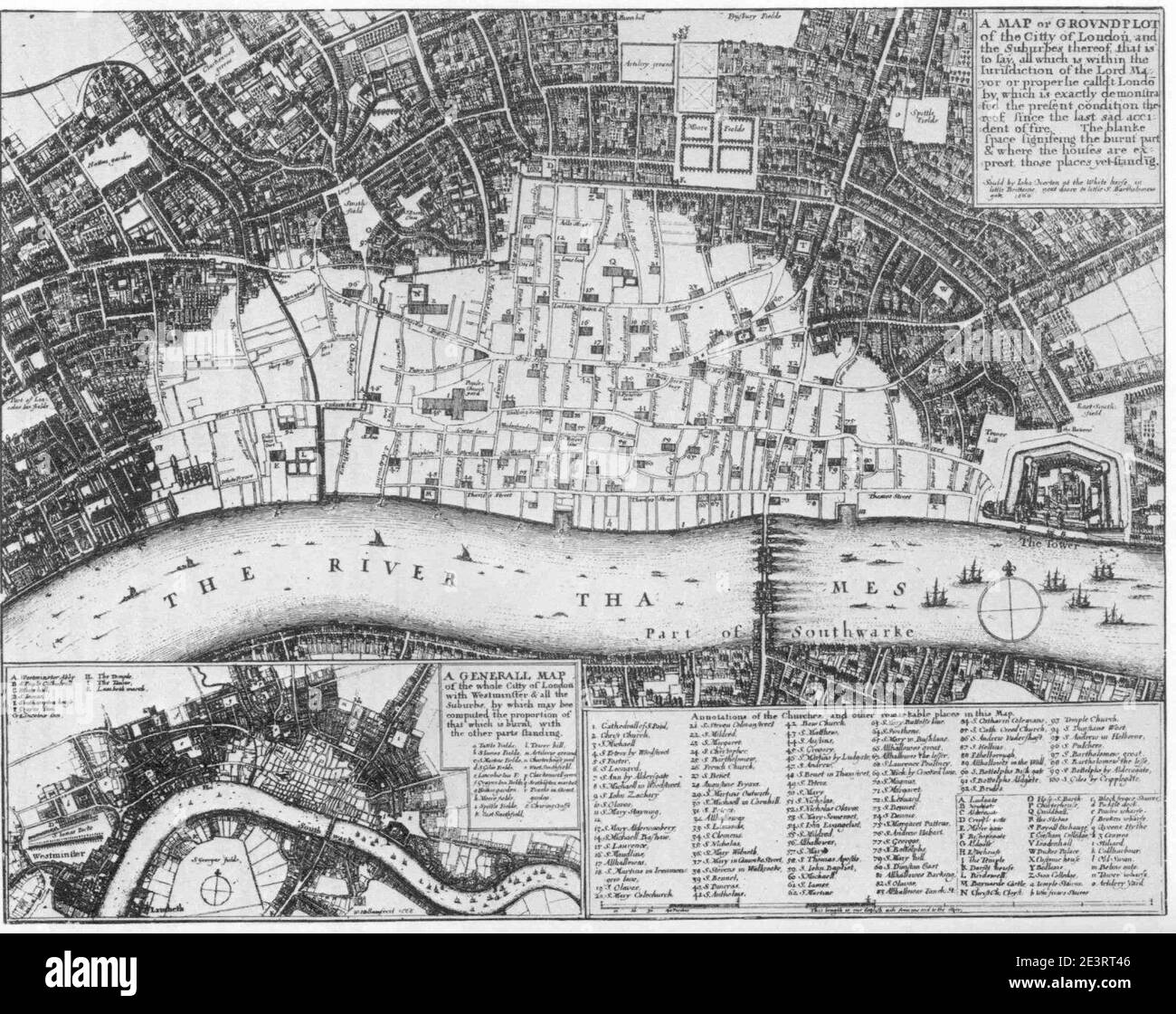 1666 london map immagini e fotografie stock ad alta risoluzione - Alamy
