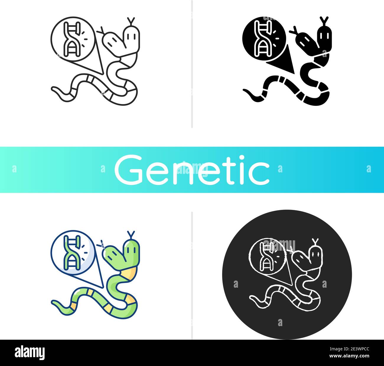 Esperimento di mutazione genetica Immagini Vettoriali Stock - Alamy