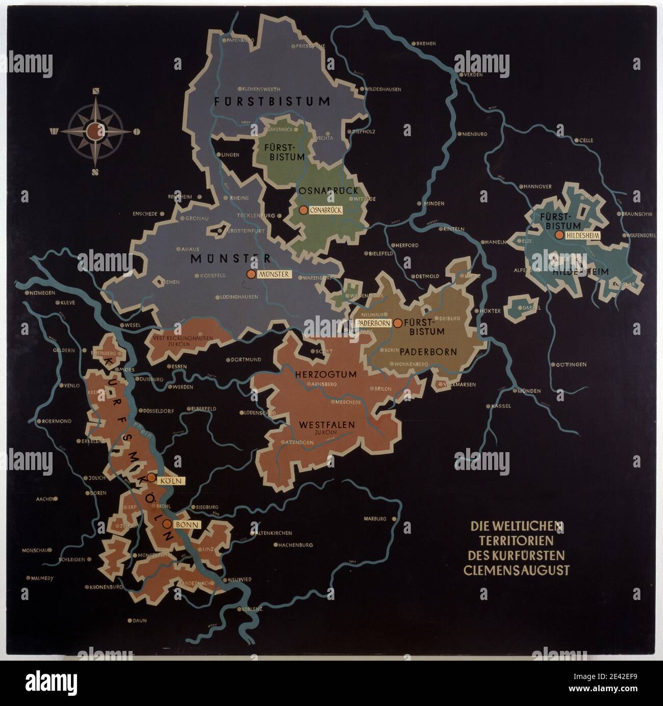 Westfalia map immagini e fotografie stock ad alta risoluzione - Alamy