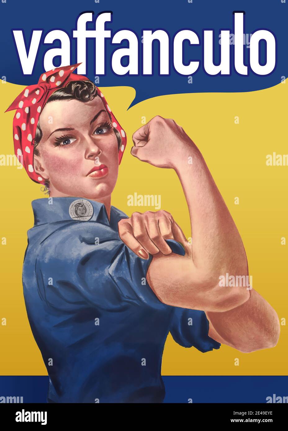 Vaffanculo Classic American poster Rosie la rivettatrice flette la sua ...