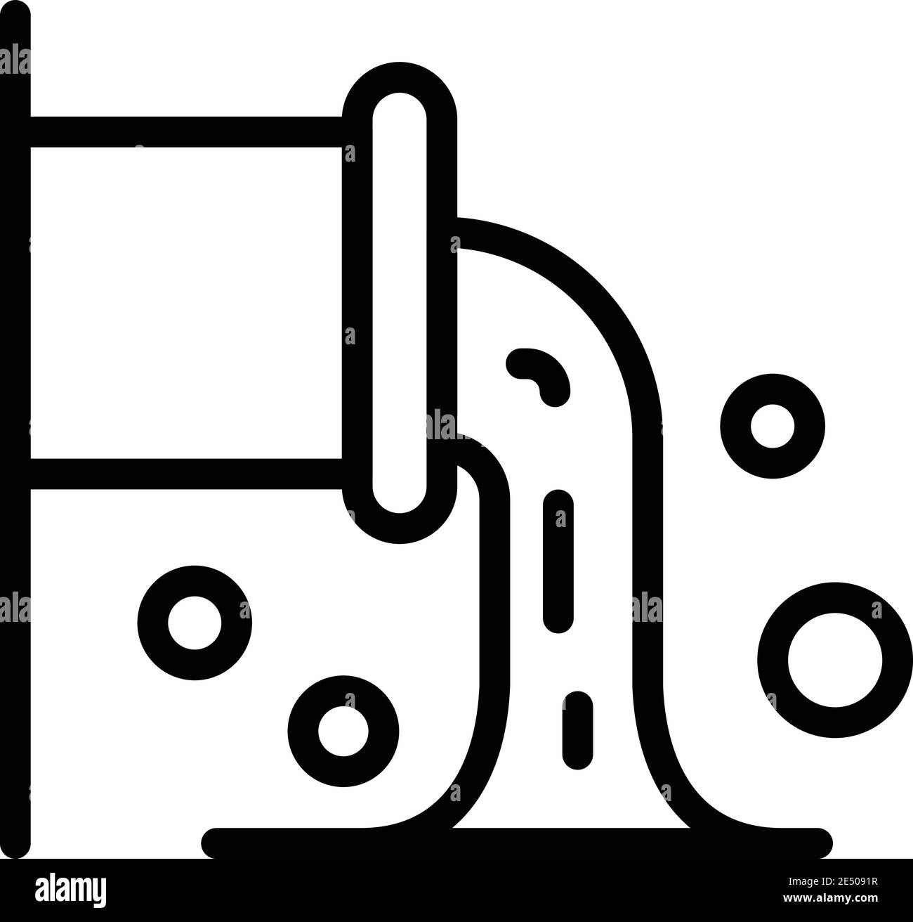 Icona scarico tubo. Icona vettoriale di scarico del tubo di contorno ...