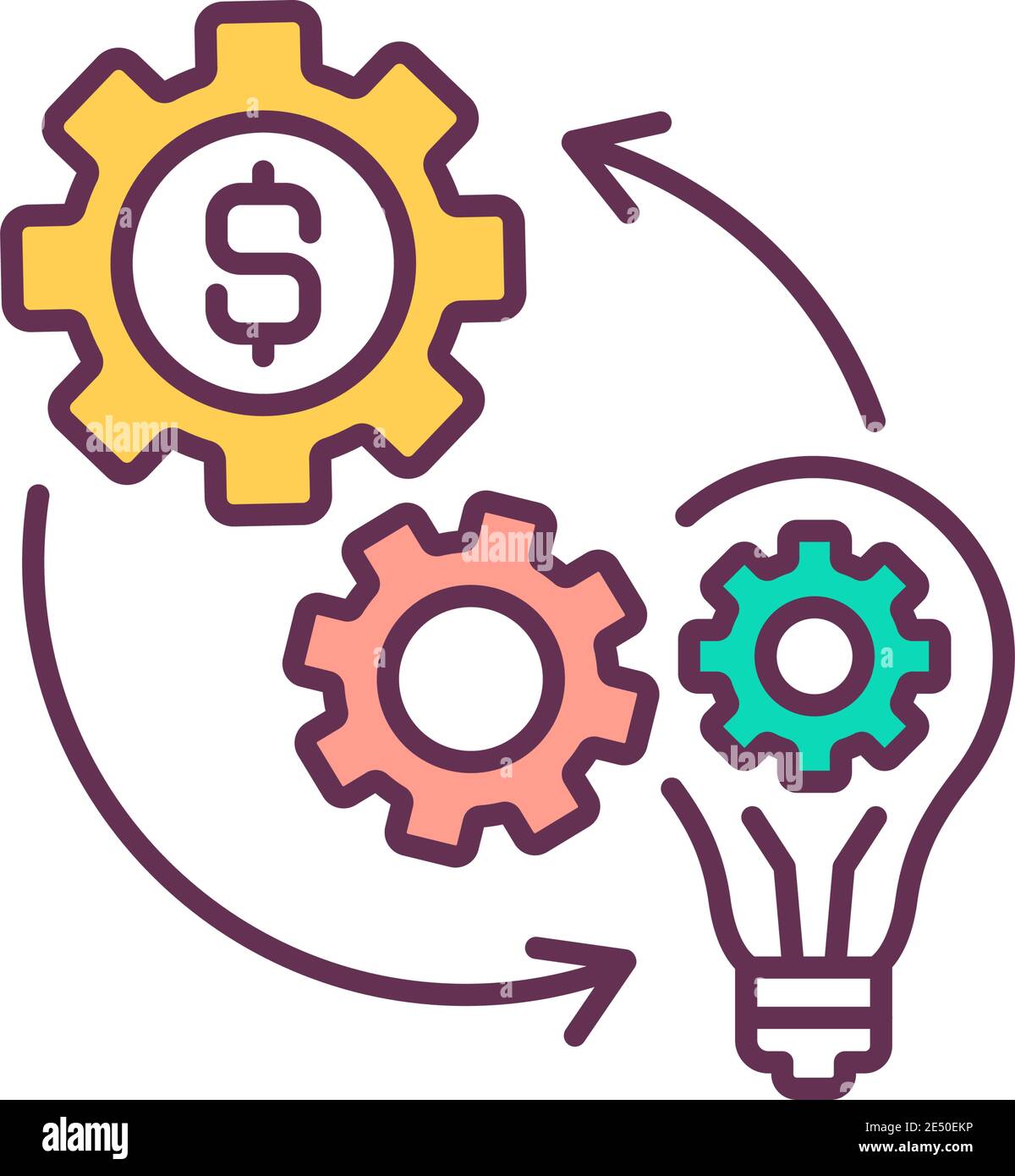 Icona colore RGB per l'ottimizzazione dei processi aziendali Immagine e ...
