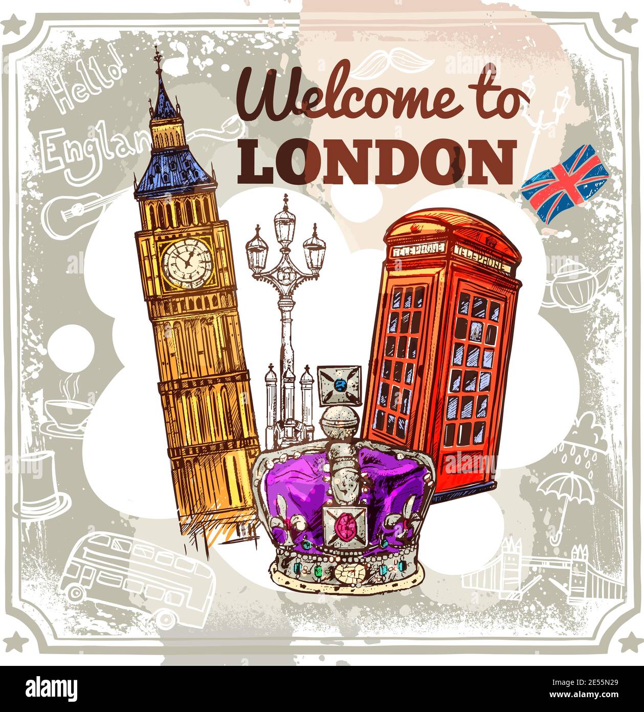 Simboli di londra Immagini Vettoriali Stock - Alamy