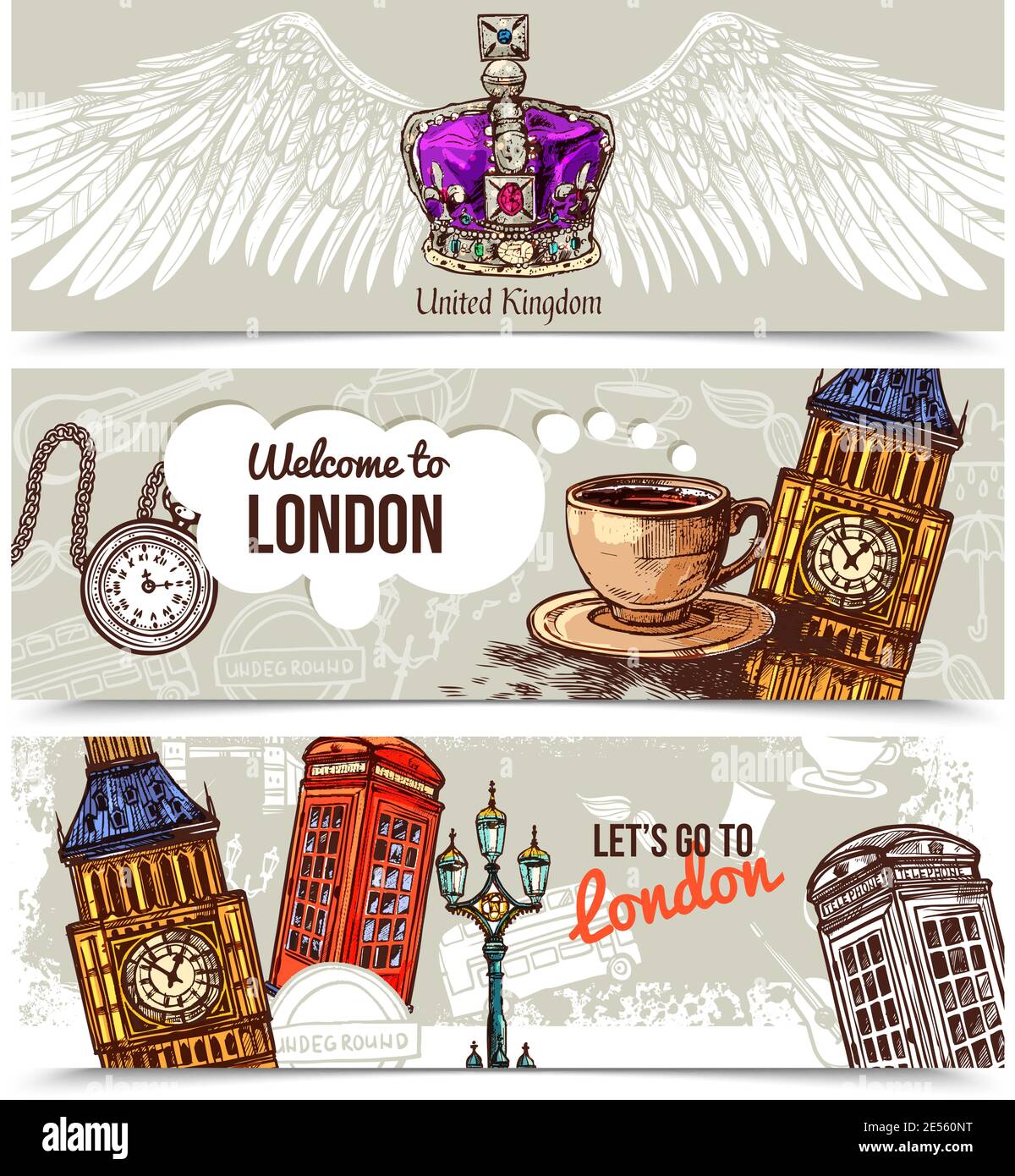 Simboli di londra Immagini Vettoriali Stock - Alamy