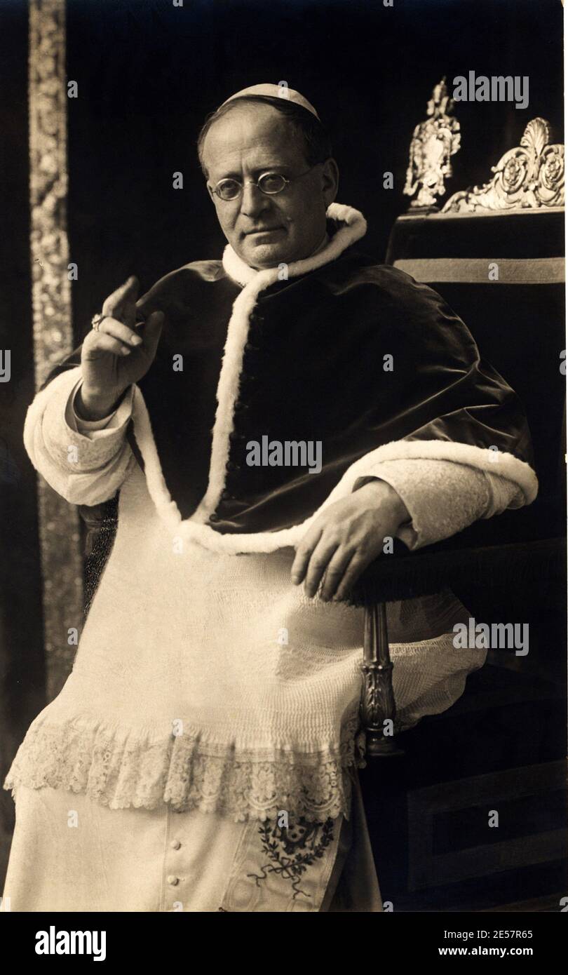 1930 C, ITALIA: IL PIO XI italiano (nato Achille Ratti, 1857-1939 ...