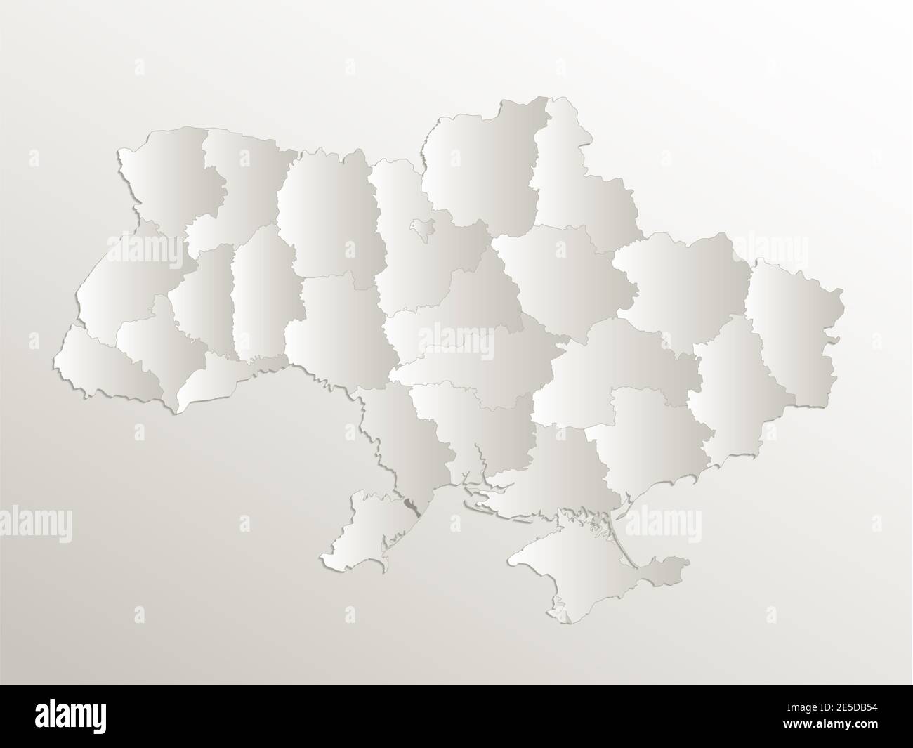 Mappa Ucraina, divisioni amministrative che separano le regioni, carta ...