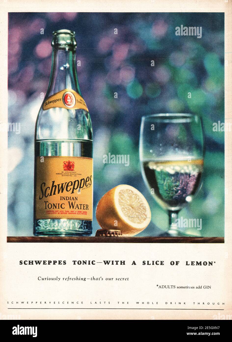Schweppes acqua tonica immagini e fotografie stock ad alta risoluzione ...