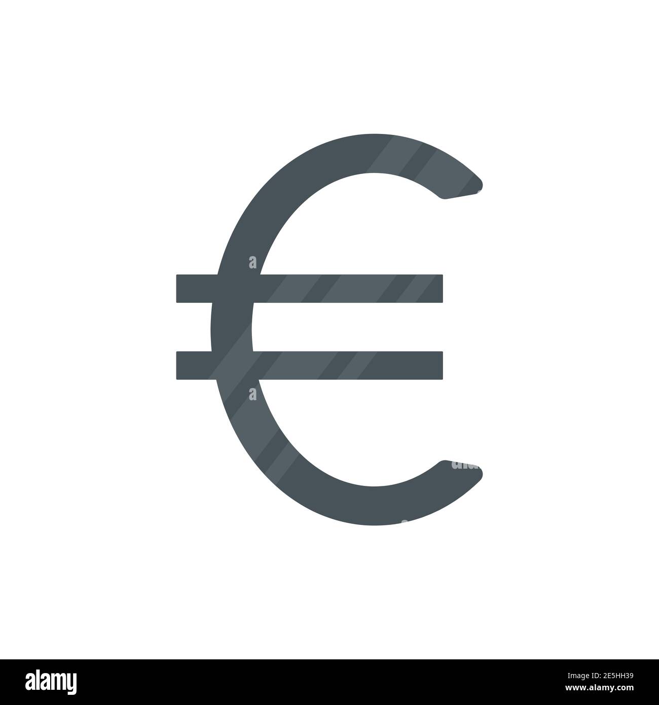 Icona Euro. Simbolo nero denaro. Simbolo di contanti per l'Europa ...