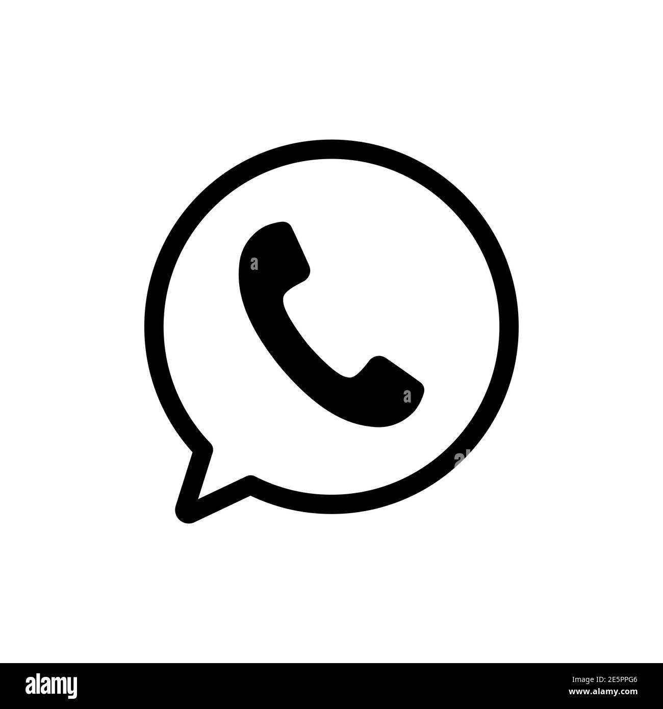 Telefono e icona a forma di bolla. Chat con cornetta a profilo nero ...