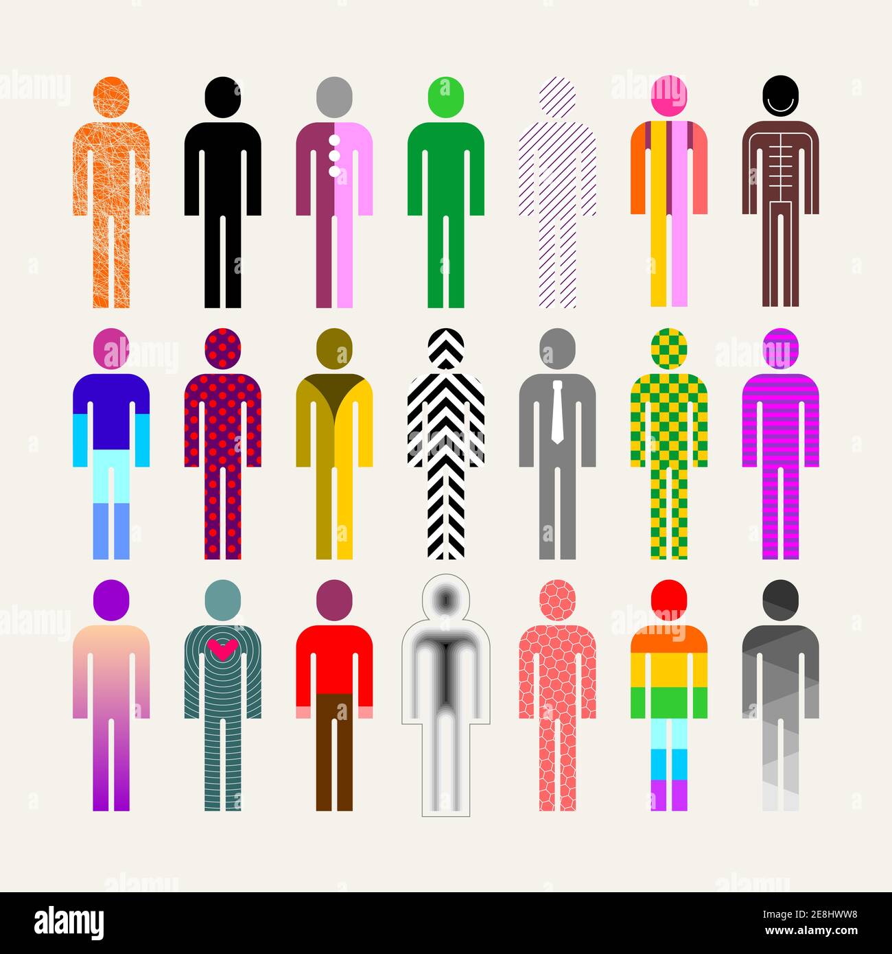 Persone multicolore Immagini Vettoriali Stock - Alamy