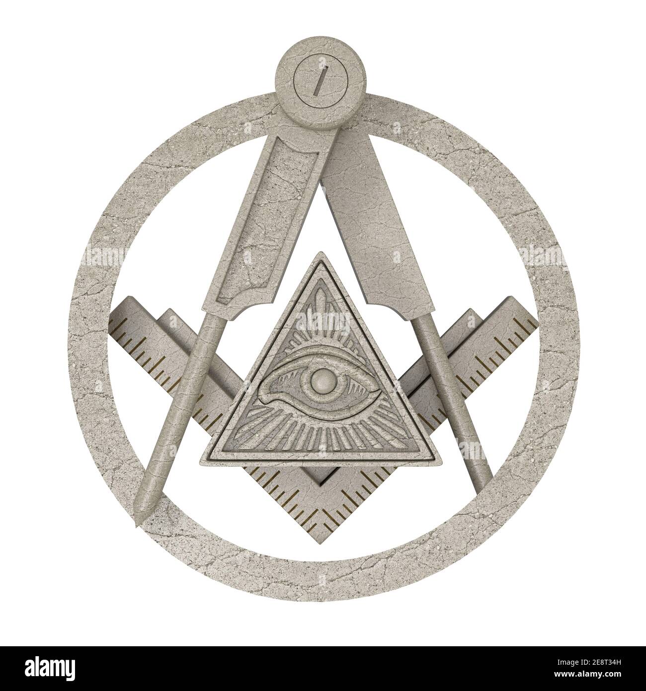 Masonic pietra Massoneria Piazza e bussola con All Seeing Eye Inside ...