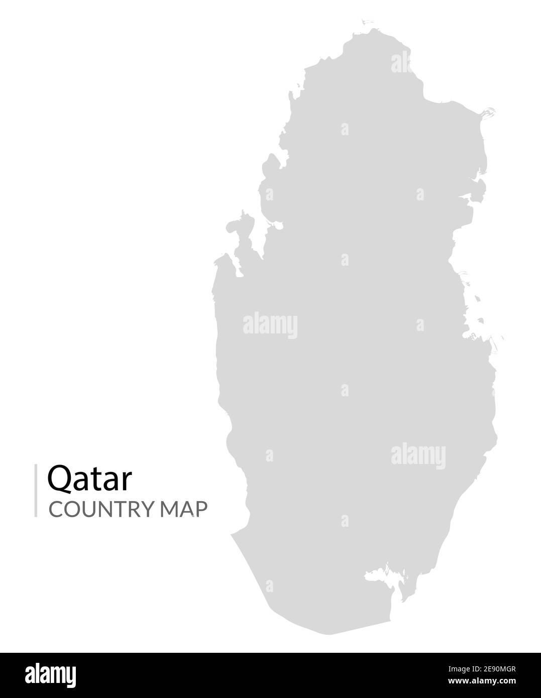 Icona mappa vettoriale Qatar. Mappa del mondo del paese del Qatar ...
