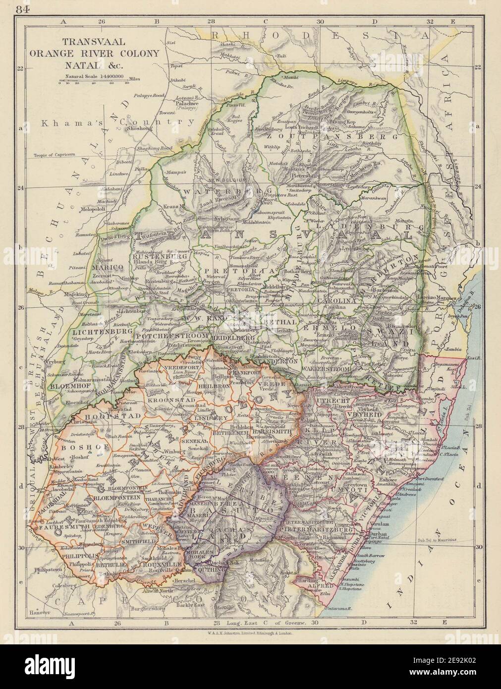 Mappa transvaal immagini e fotografie stock ad alta risoluzione - Alamy