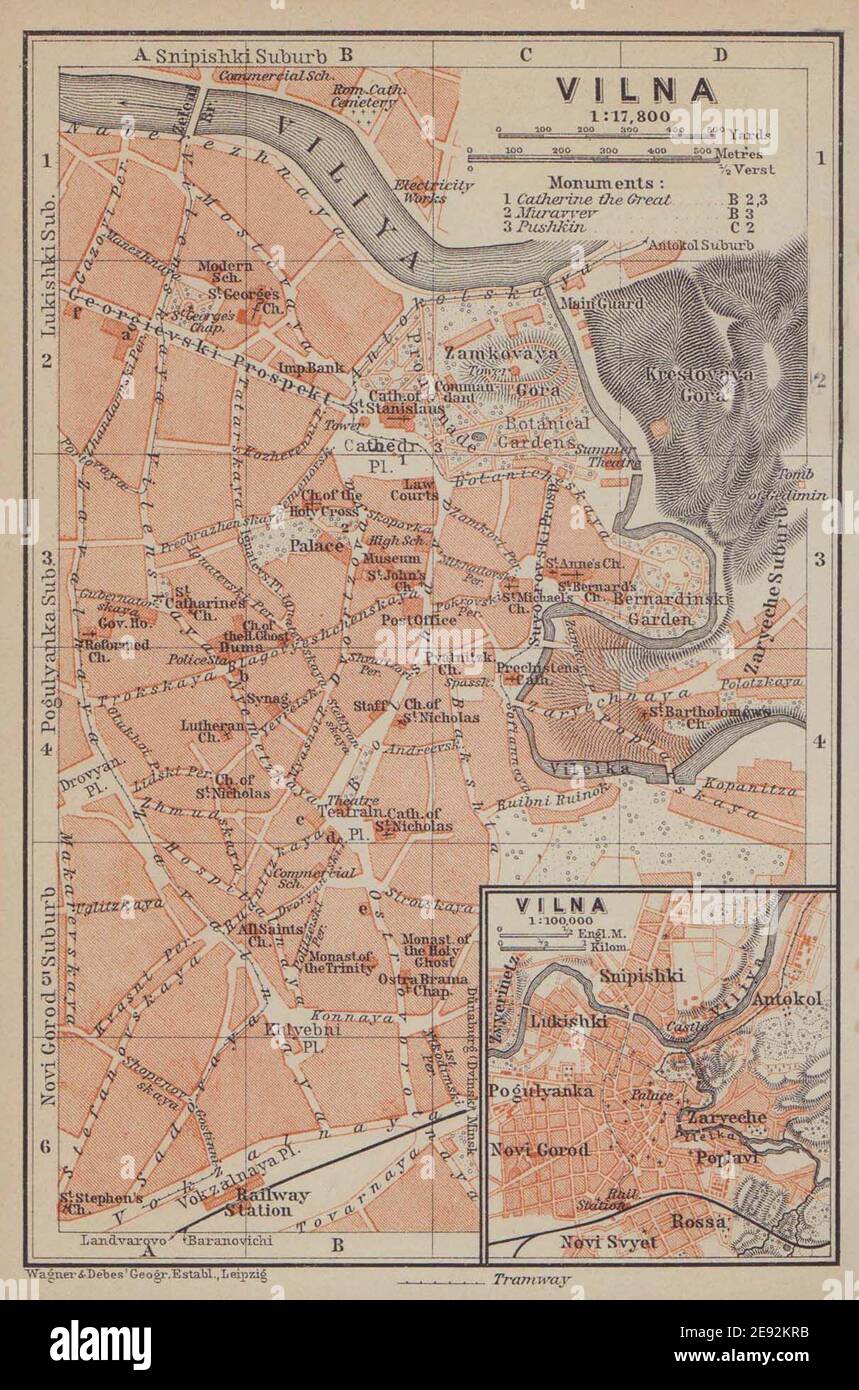 Mappa Di Vilnius Immagini e Fotos Stock - Alamy