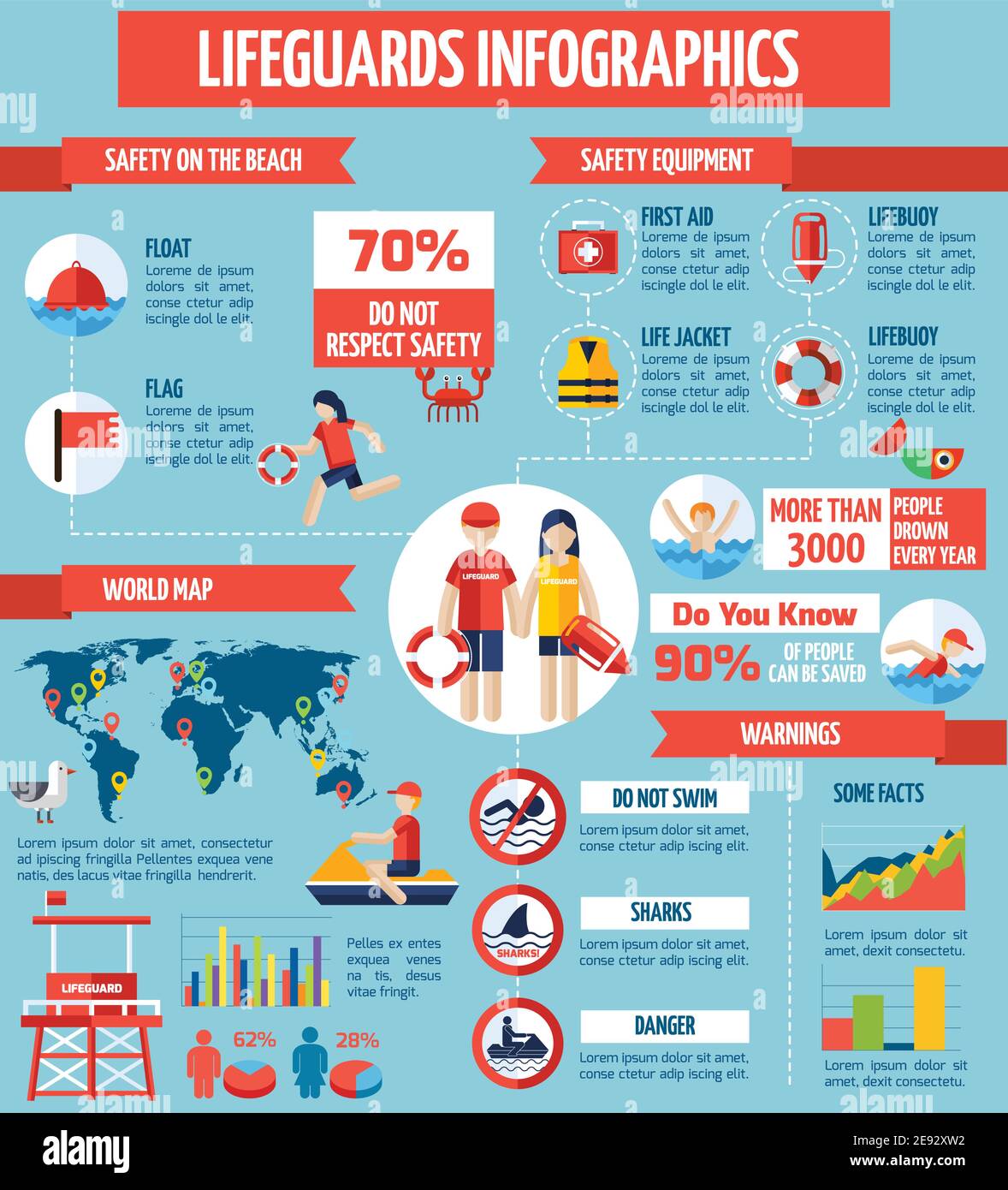 Boa nuotatore Immagini Vettoriali Stock - Alamy