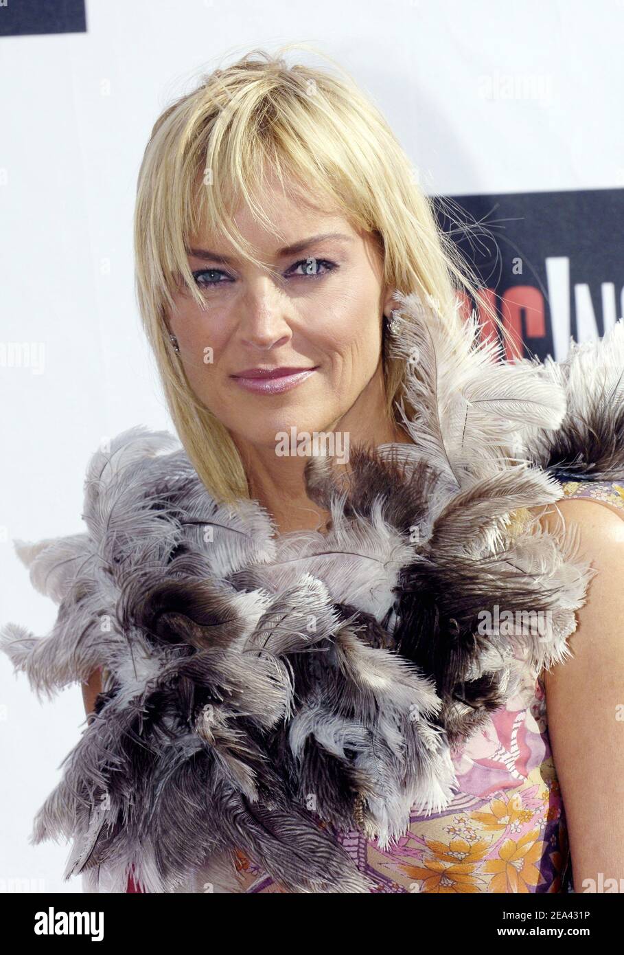 Sharon Stone si pone per i fotografi per la fotografia Basic Instinct 2 ...