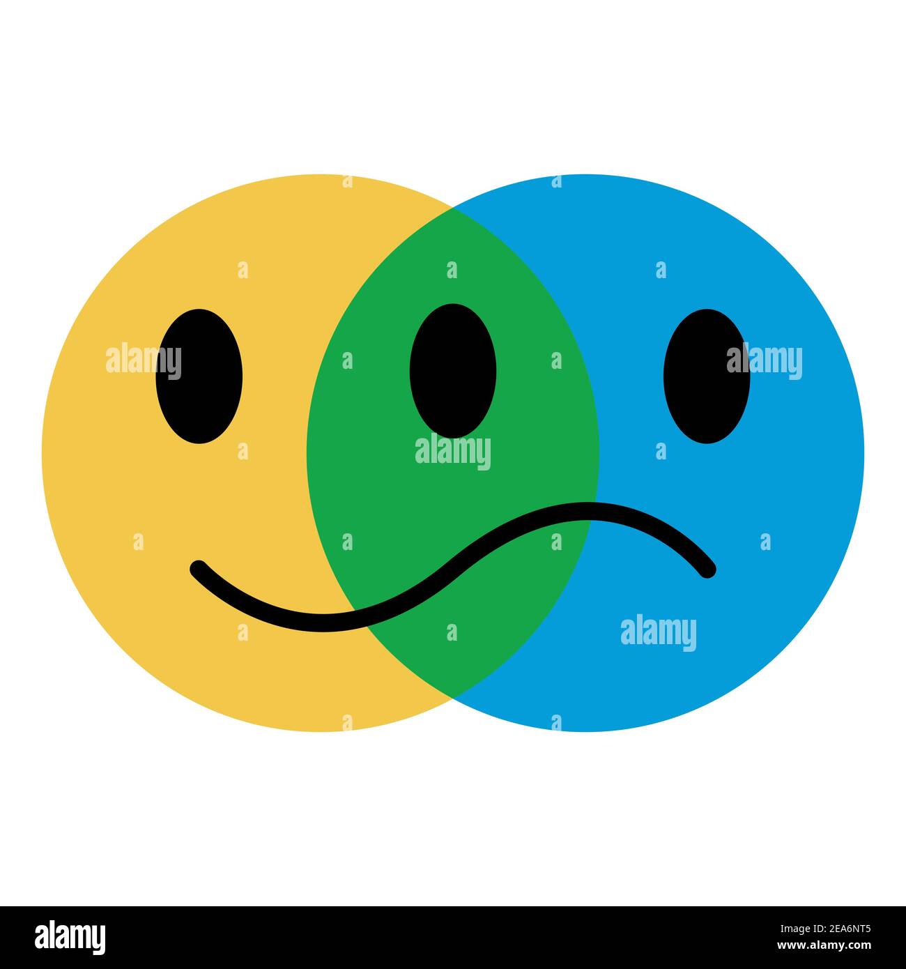 icona emoticon concetto di emozioni, gioia e tristezza, vettore simbolo ...