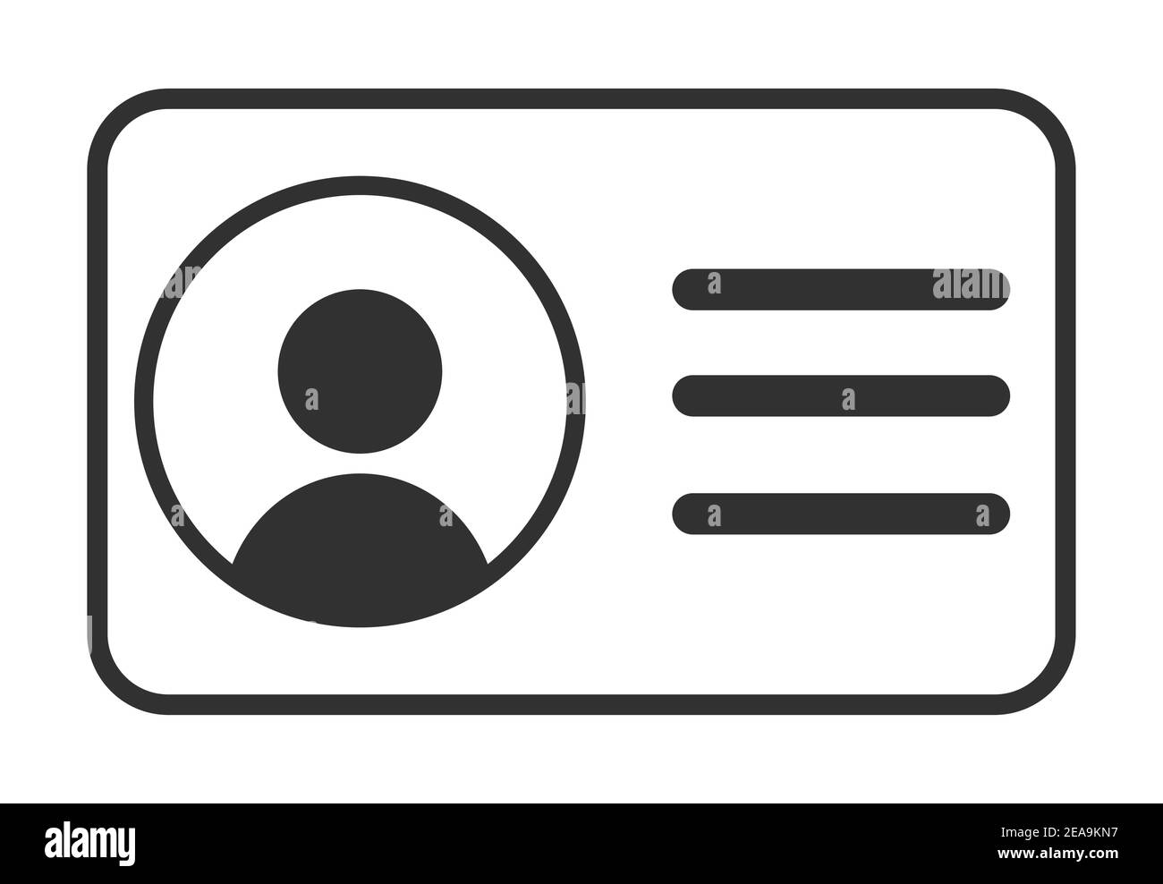 Carta d'identità, persona di identificazione personale, icona vettore ...