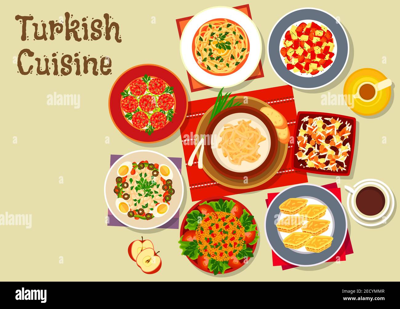 Ottoman cuisine Immagini Vettoriali Stock - Alamy