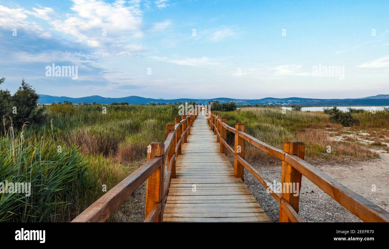 Bellissimo parco naturale Vrana lago, Vransko jezero, Dalmazia, Croazia ...