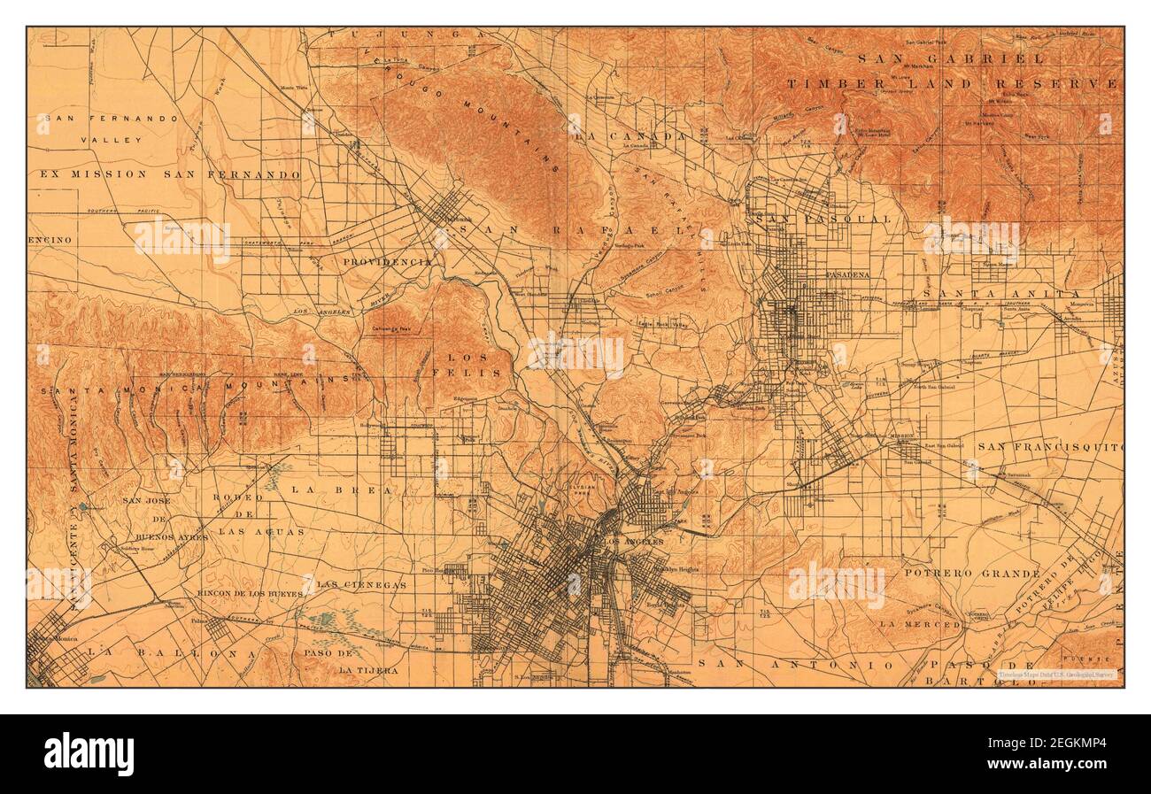 Antica mappa di los angeles immagini e fotografie stock ad alta ...