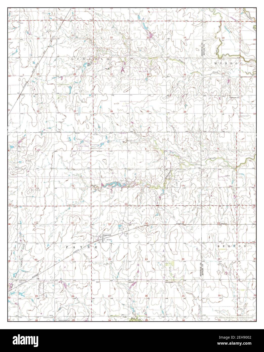 Vecchia mappa del kansas immagini e fotografie stock ad alta ...