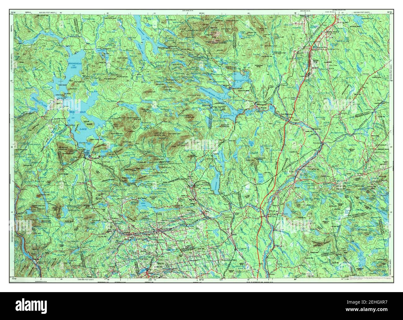 Mappa di millinocket maine immagini e fotografie stock ad alta ...