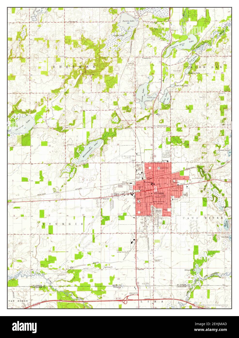 Mappa di sturgis michigan immagini e fotografie stock ad alta ...