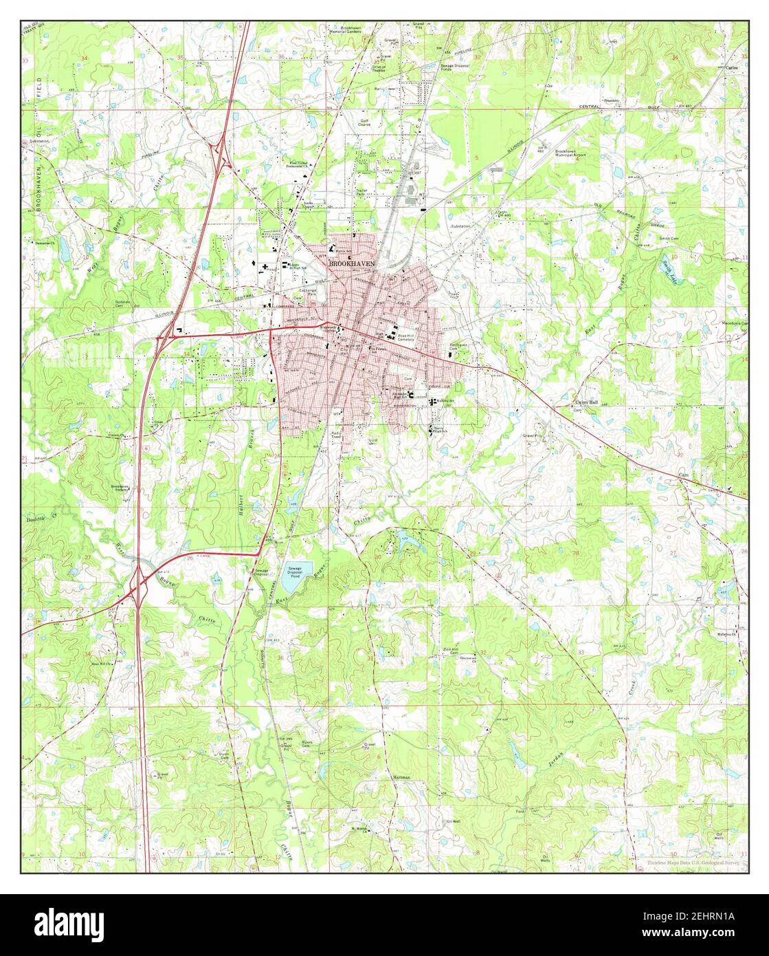 Mappa di brookhaven, mississippi Immagini senza sfondo e Foto Stock ...