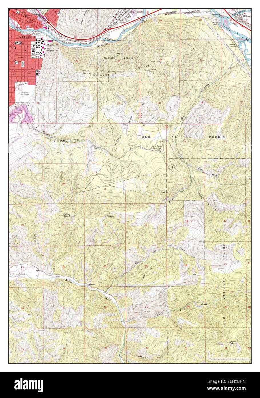 Mappa della missoula immagini e fotografie stock ad alta risoluzione ...