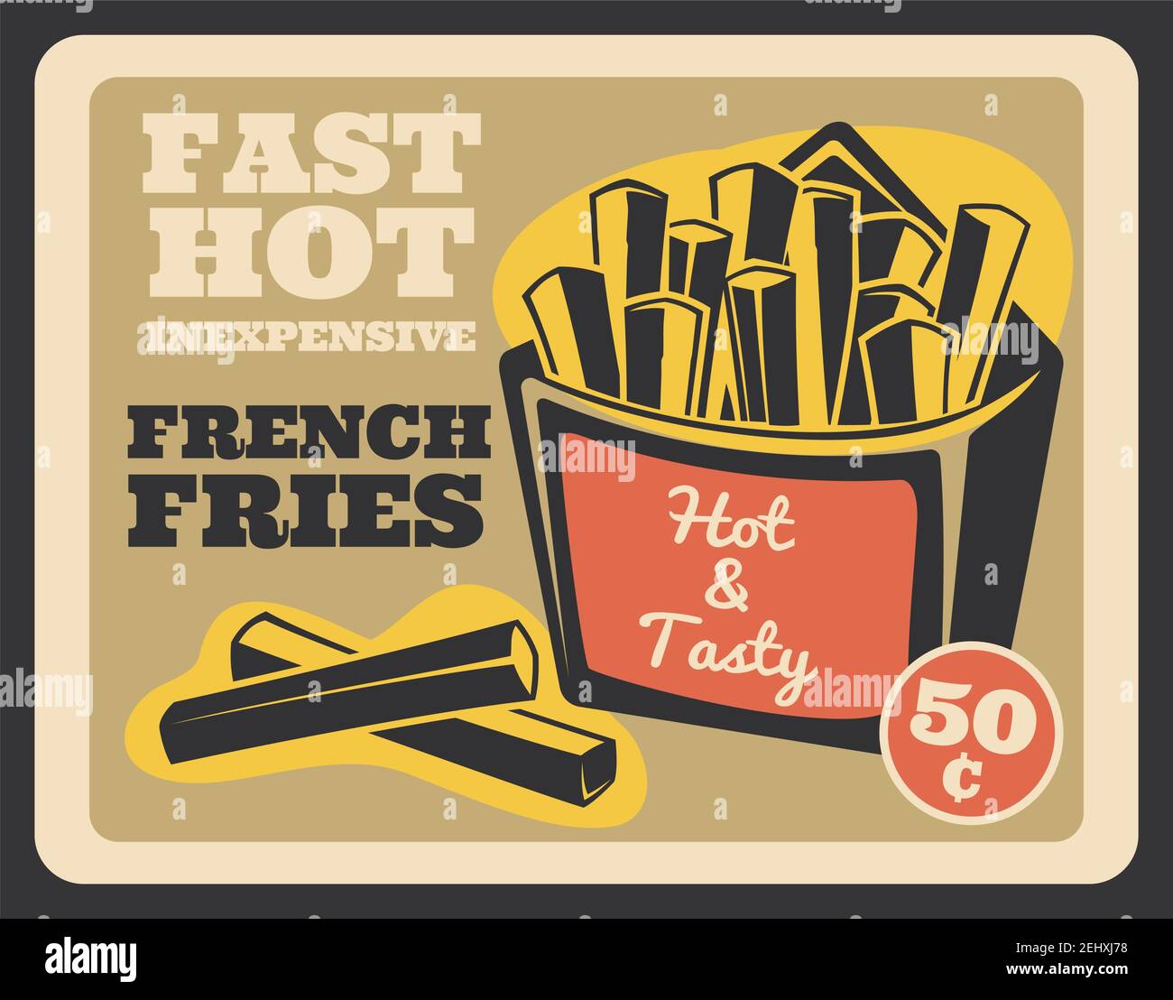 Fette di patate fritte Immagini Vettoriali Stock - Alamy