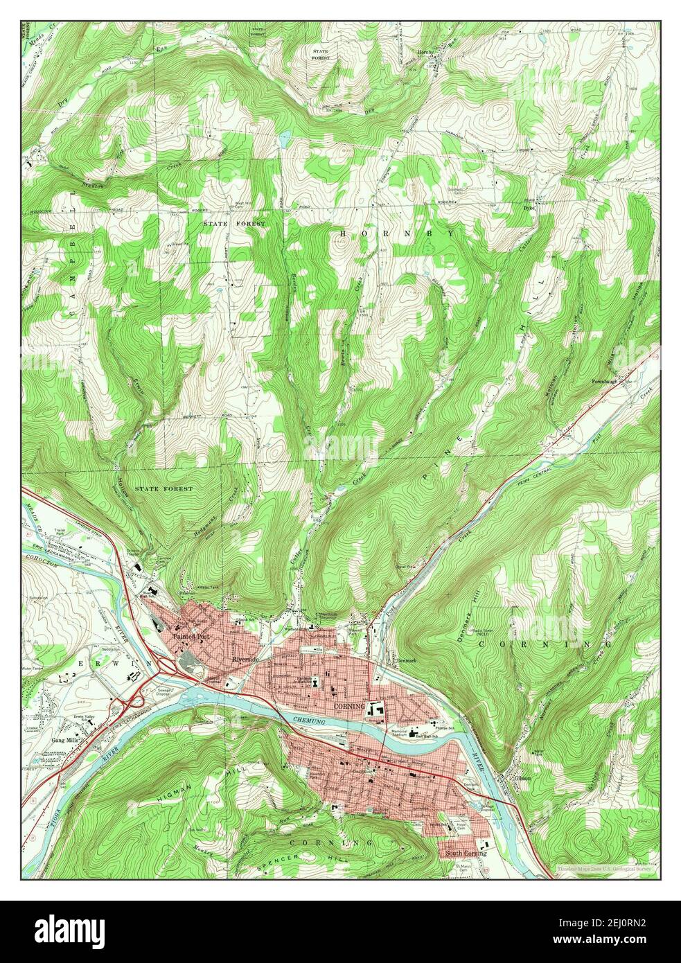 Corning mappa di new york immagini e fotografie stock ad alta ...