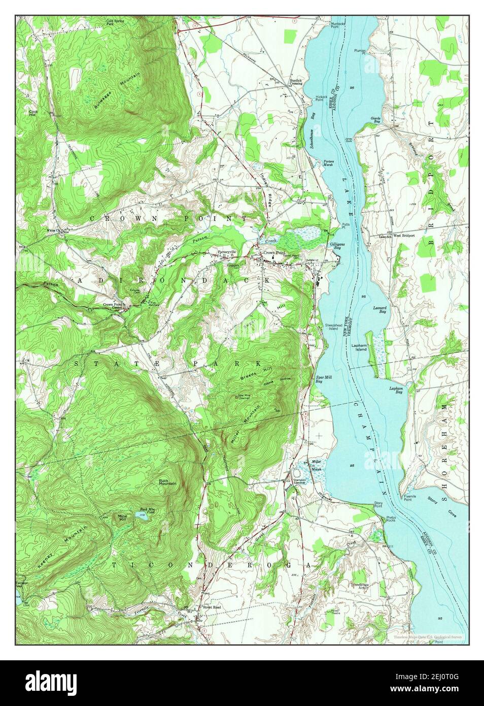 Mappa di new york di crown point immagini e fotografie stock ad alta ...