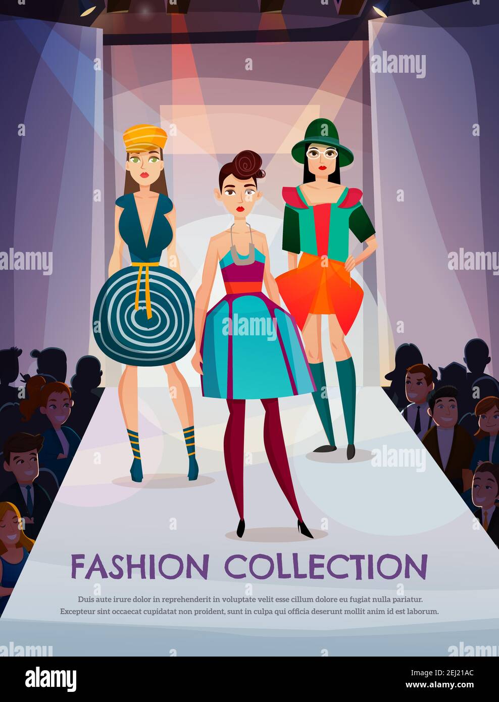 Modelli sulla pista Immagini Vettoriali Stock - Alamy