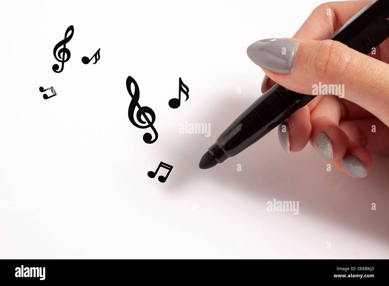 Note musicali scritte a mano immagini e fotografie stock ad alta ...